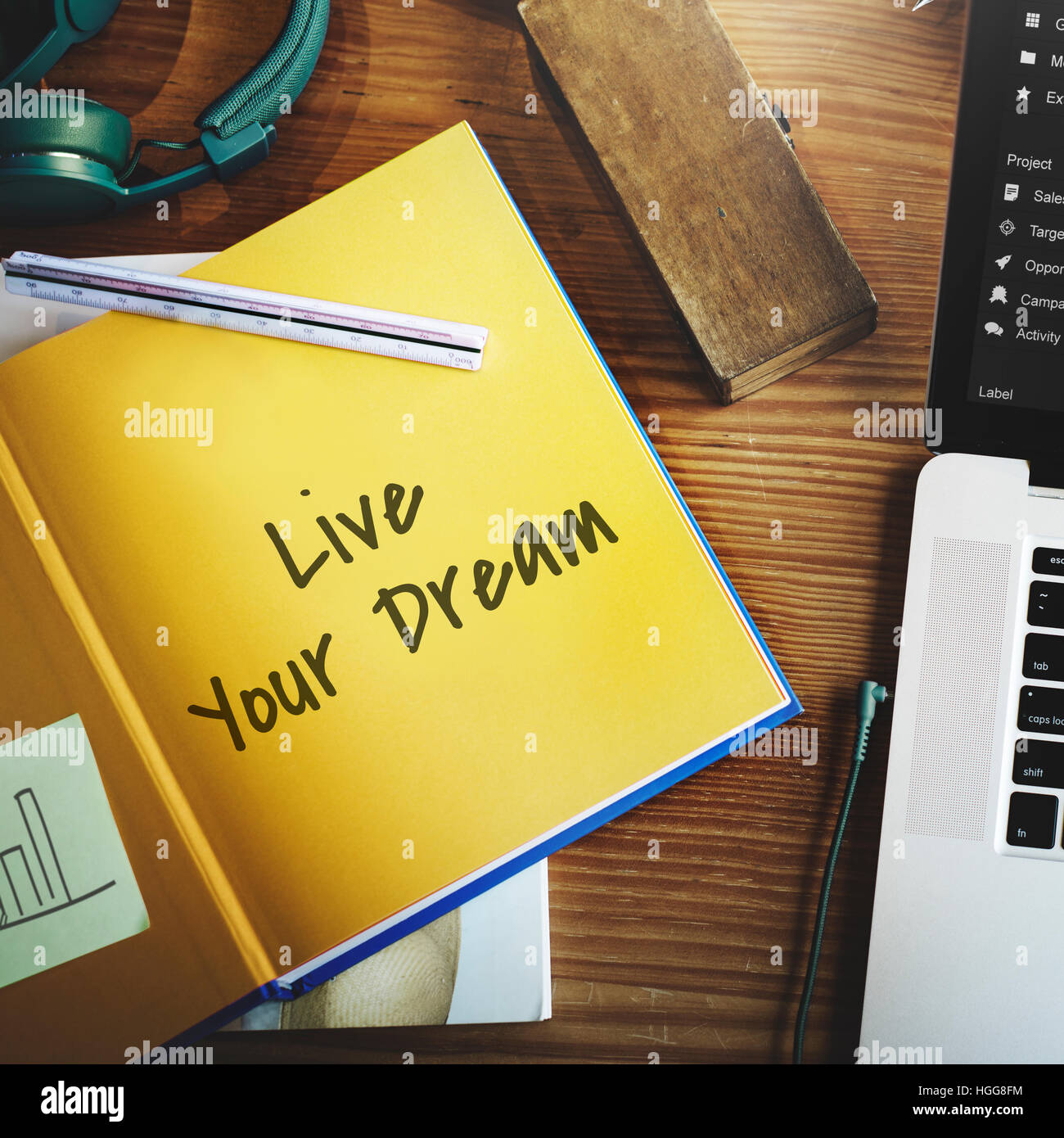 Live Your Life Dream Lifestyle Passion Aspirations Concept Stock Photo ...