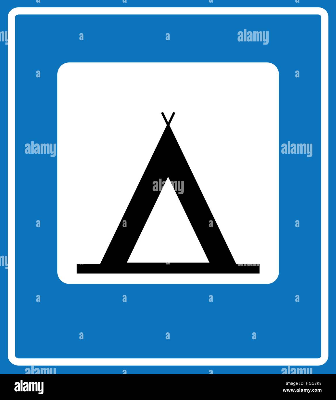Vector Road Blue Camping Sign Stock Vector Image & Art - Alamy