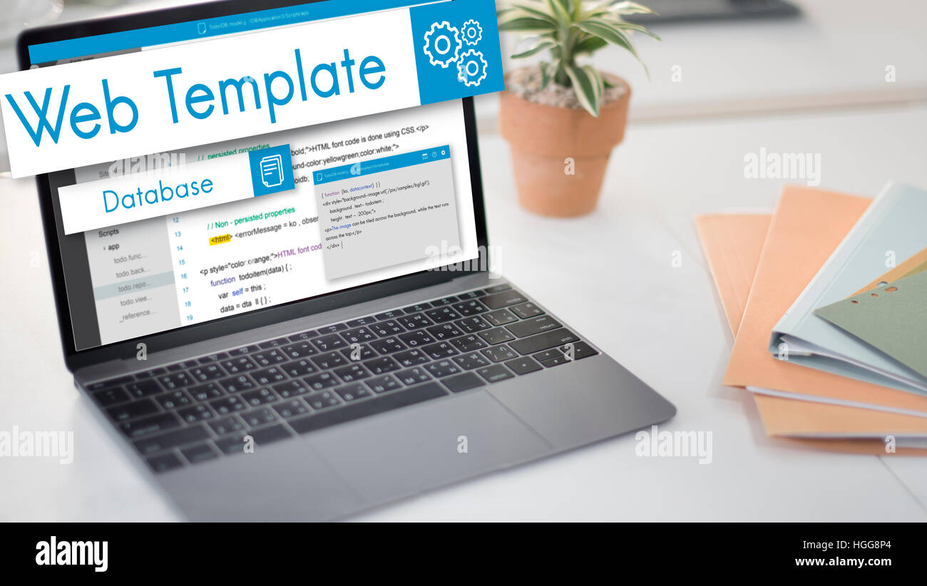 Web Design Website Coding Concept Stock Photo - Alamy