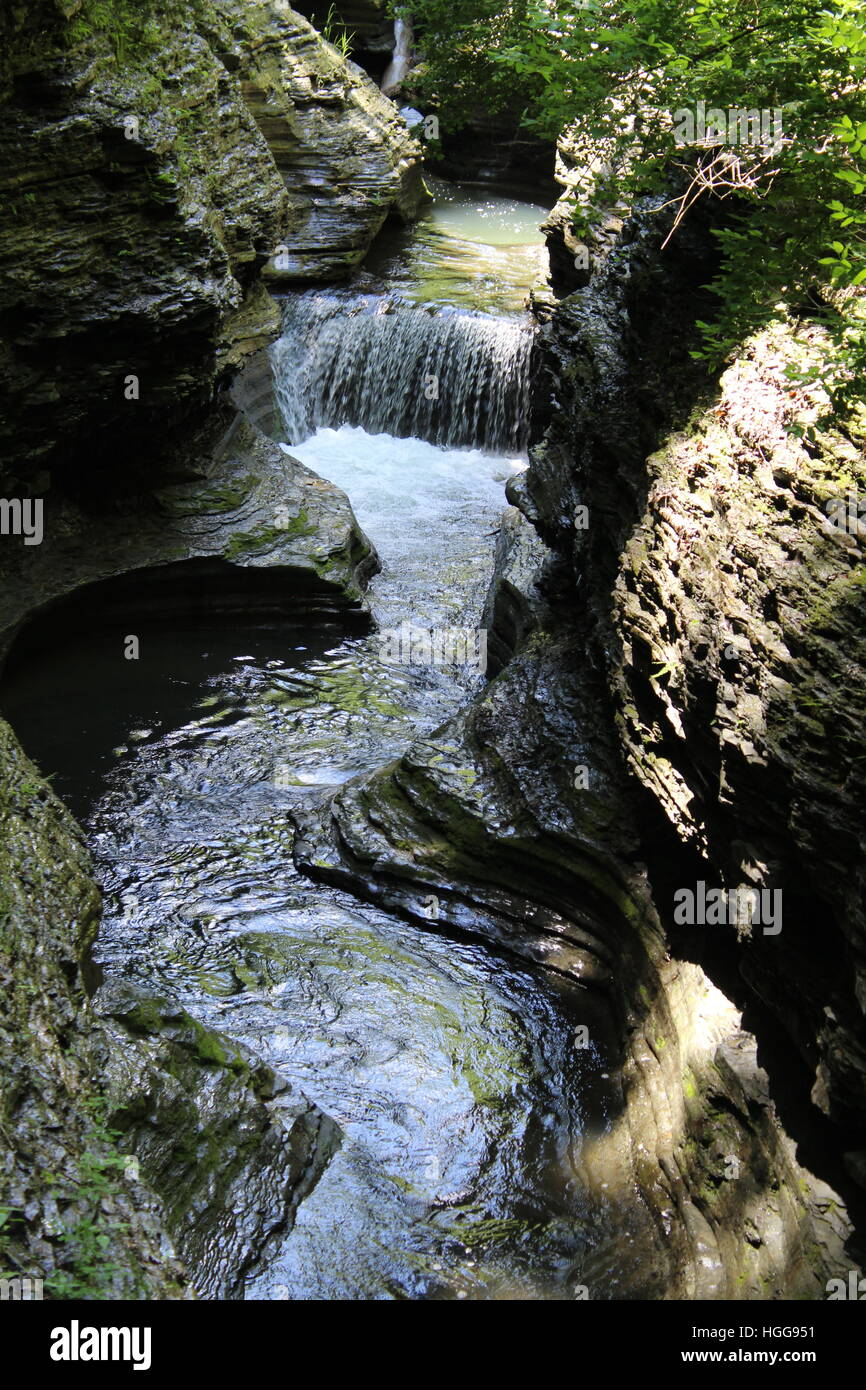 waterfall with stream Stock Photo - Alamy