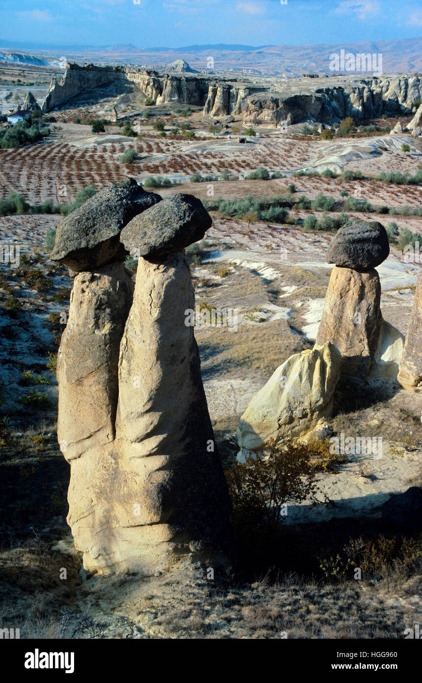 Volcanic Hoodoo Rock Formations aka Fairy Chimneys, Earth Pyramid or ...