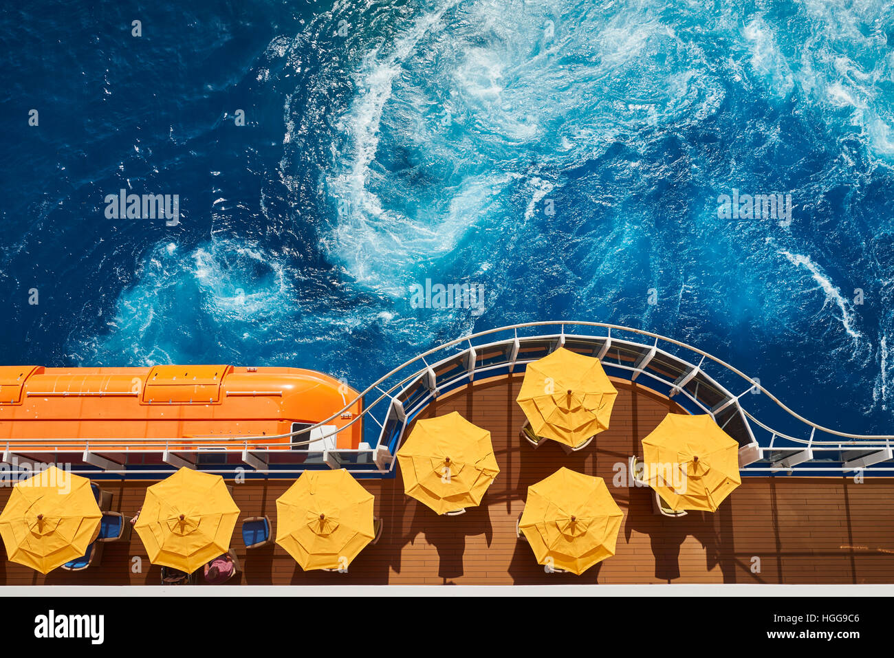 A view on cruise ship CARNIVAL VISTA's promenade deck, whilst ...