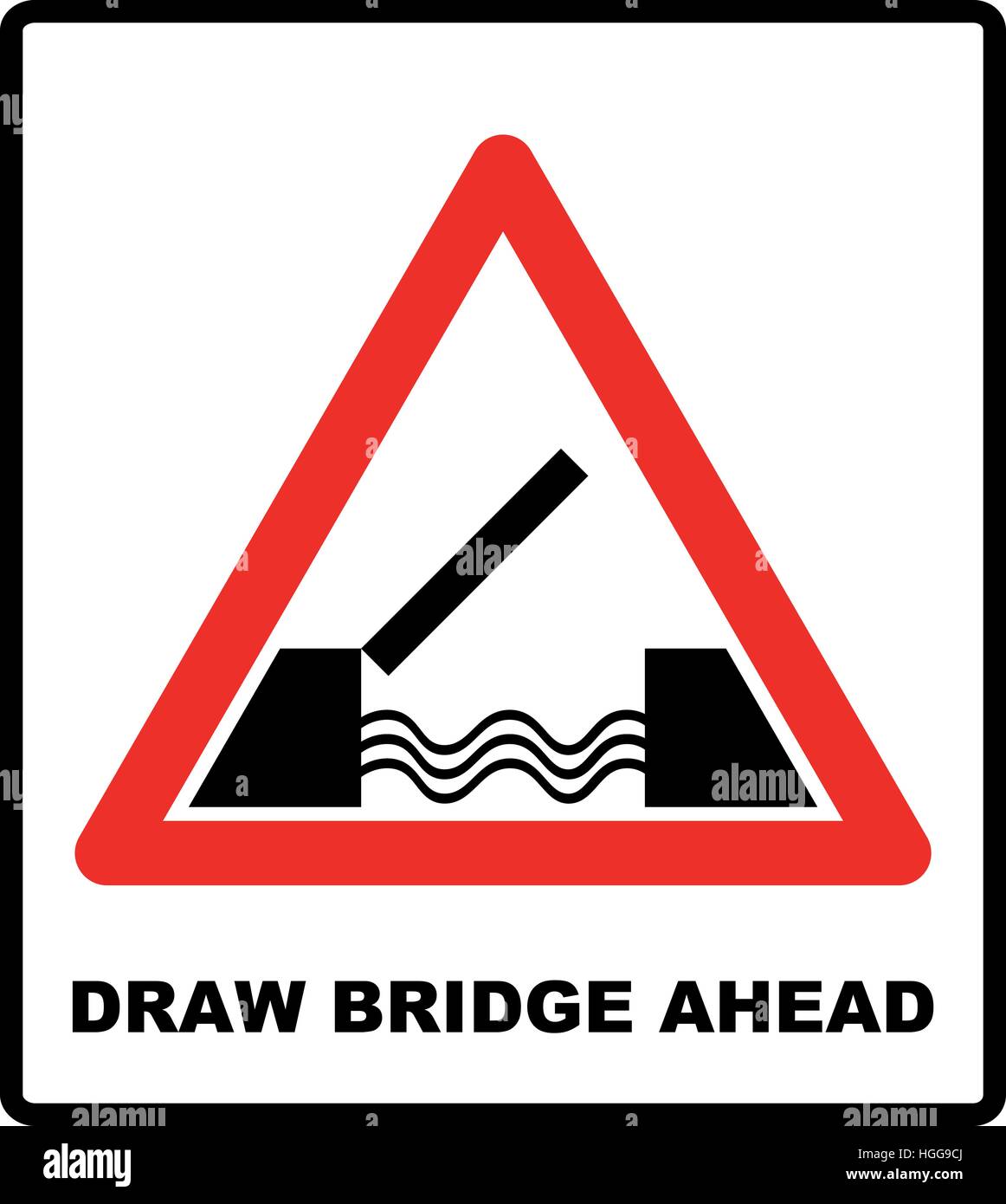 Bridge Warning Sign Stock Vector Images - Alamy