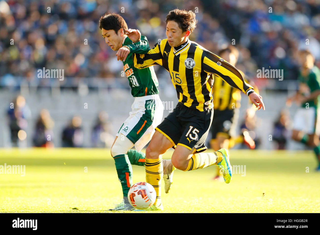 Saitama, Japan. 9th Jan, 2017. (L-R) Riku Danzaki (), Taiki Watanabe ...