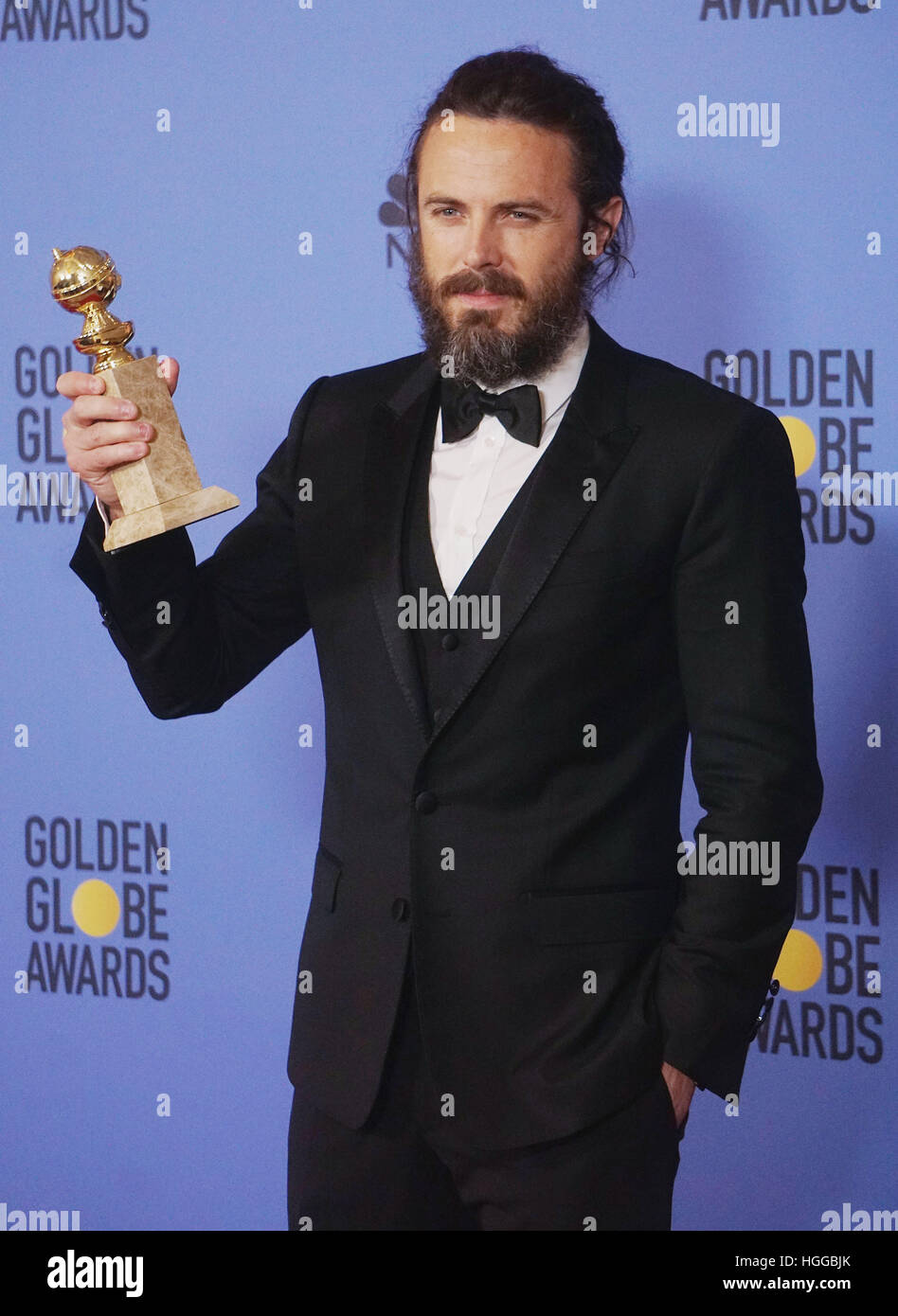Los Angeles, USA. 08th Jan, 2017. Casey Affleck 330 Press room at the ...
