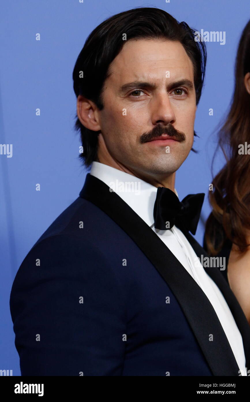 Beverly Hills, Us. 09th Jan, 2017. Milo Ventimiglia poses in the press ...