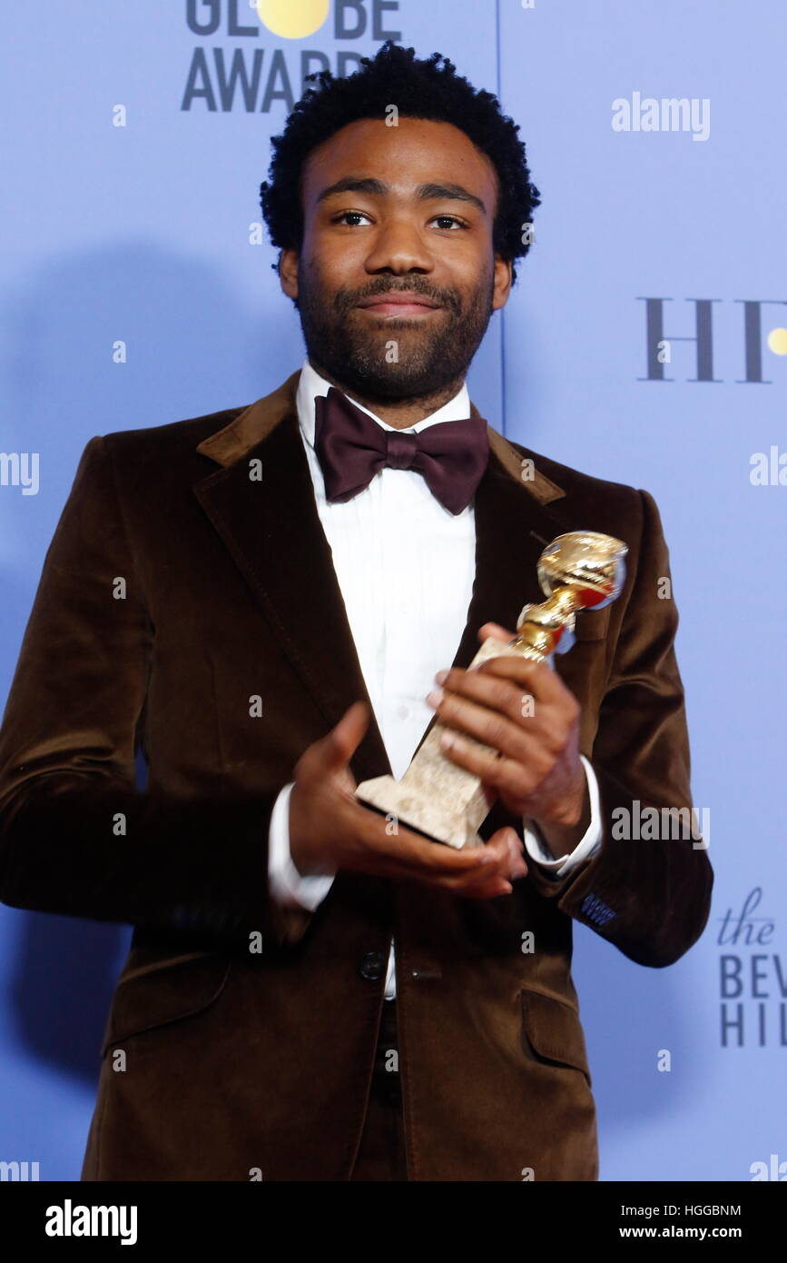 Donald glover golden globe hi-res stock photography and images - Alamy