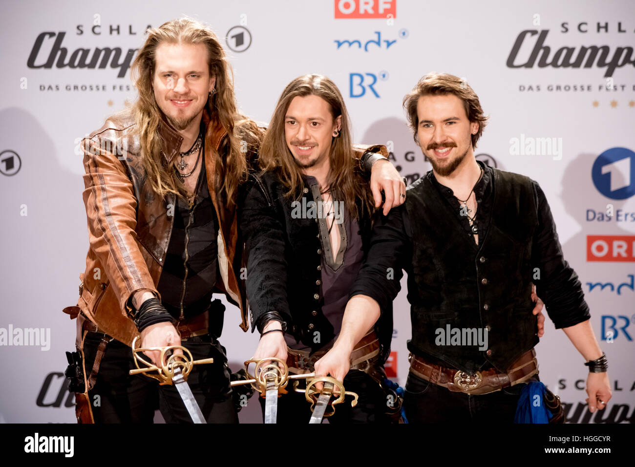 Band "dArtagnan" during the TV Show "Hit Champions - Great party of the ...