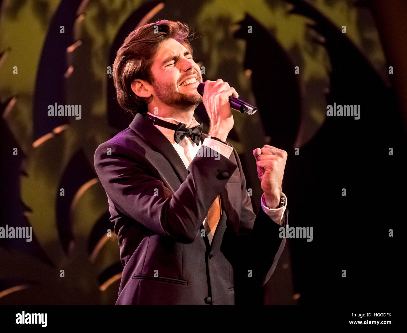 The singer Alvaro Soler during the TV Show "Hit Champions - Great party ...