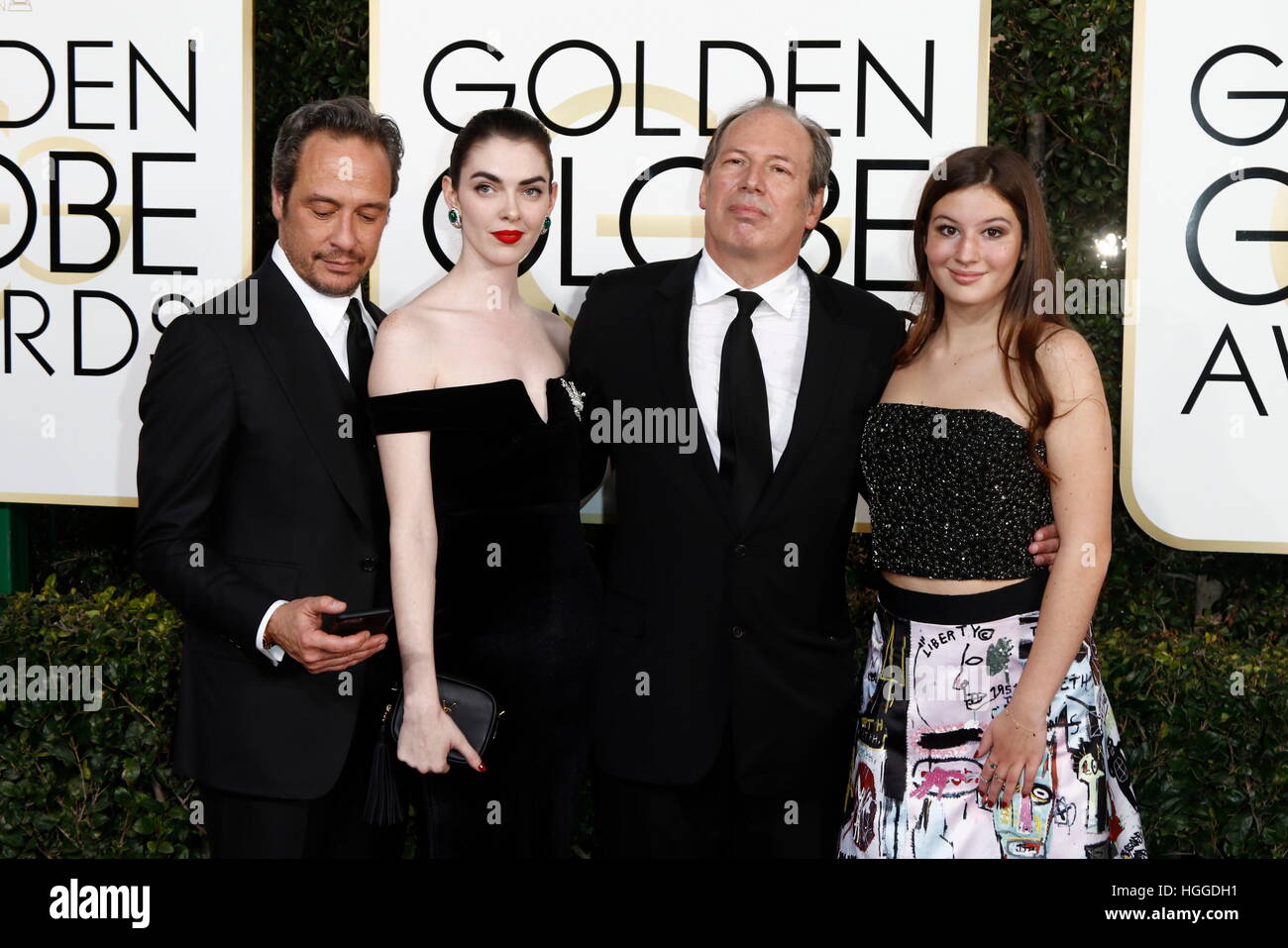 Beverly Hills, Us. 08th Jan, 2017. Guest, Zoe Zimmer, composer Hans ...