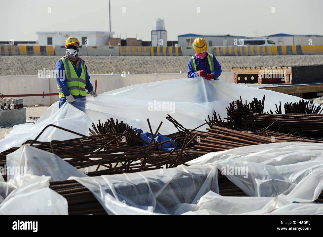 Al Khor, Qatar. 9th Jan, 2017. View of the construction site of the Al ...
