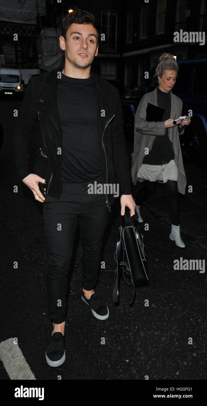 London, UK. 08th Jan, 2017. Tom Daley at the Chester Barrie LFW (Men's ...