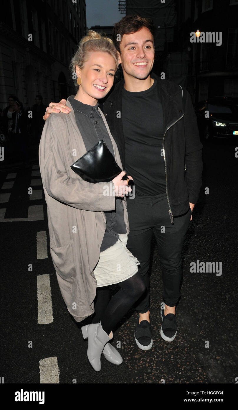 London, UK. 08th Jan, 2017. Guest and Tom Daley at the Chester Barrie ...