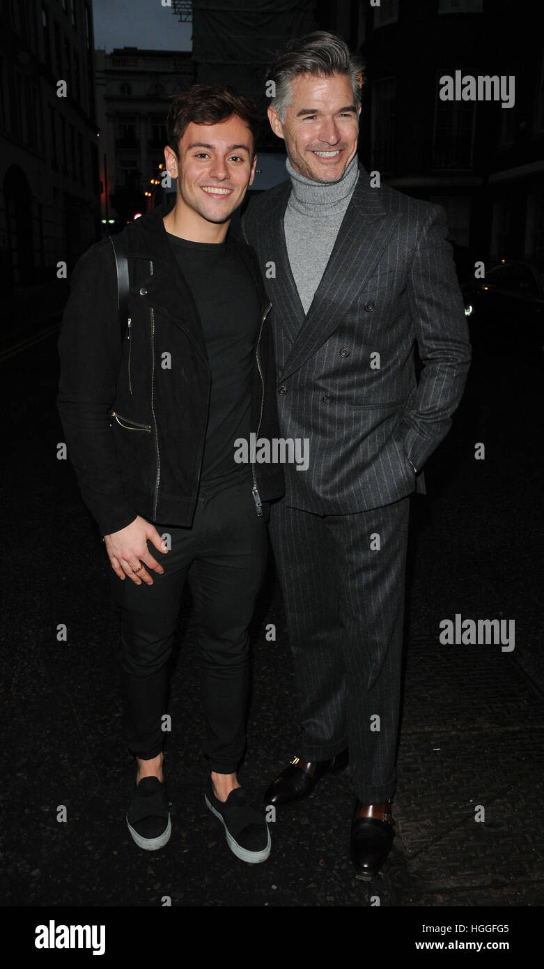 London, UK. 08th Jan, 2017. Tom Daley and Eric Rutherford at the ...