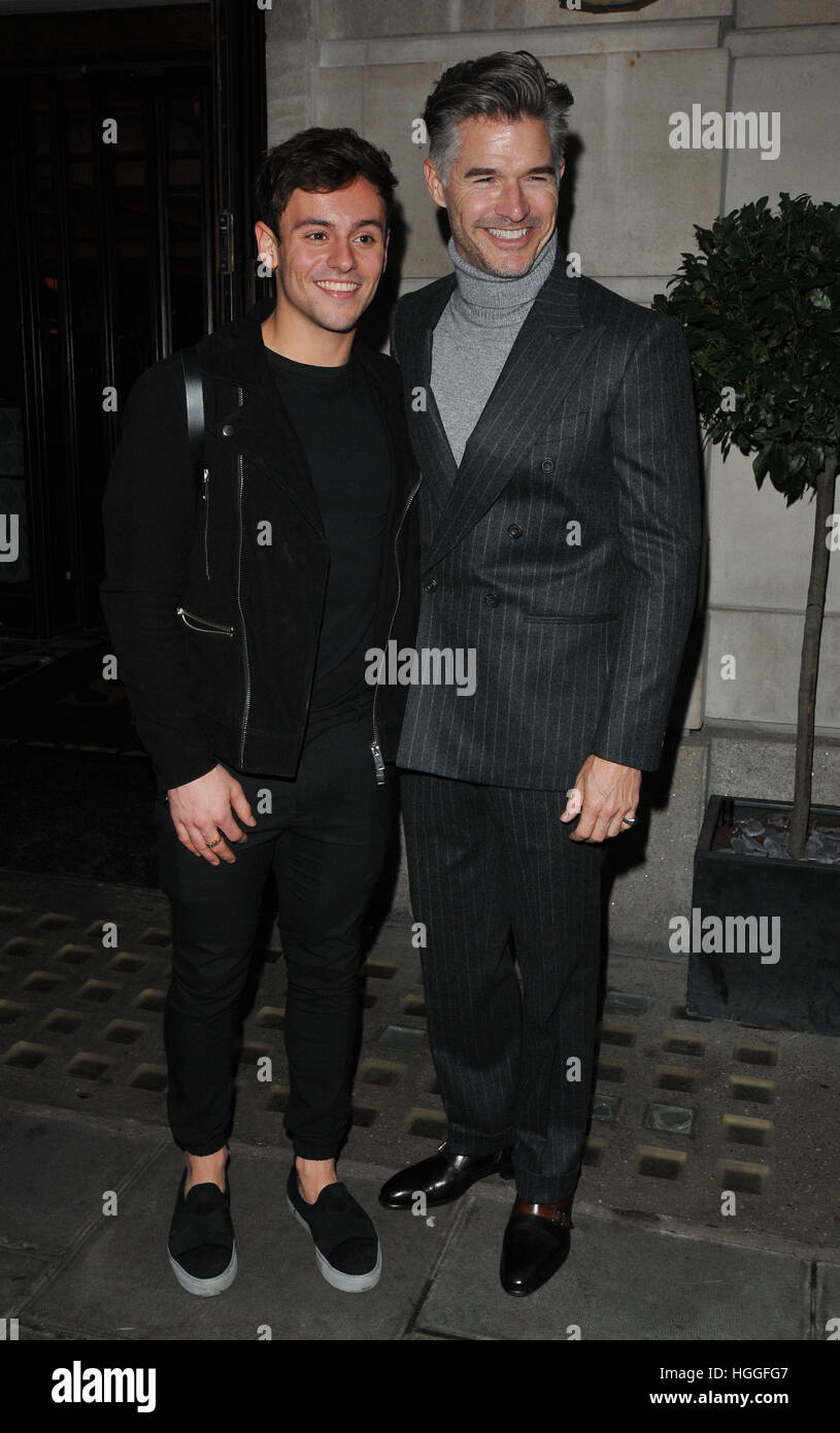 London, UK. 08th Jan, 2017. Tom Daley and Eric Rutherford at the ...