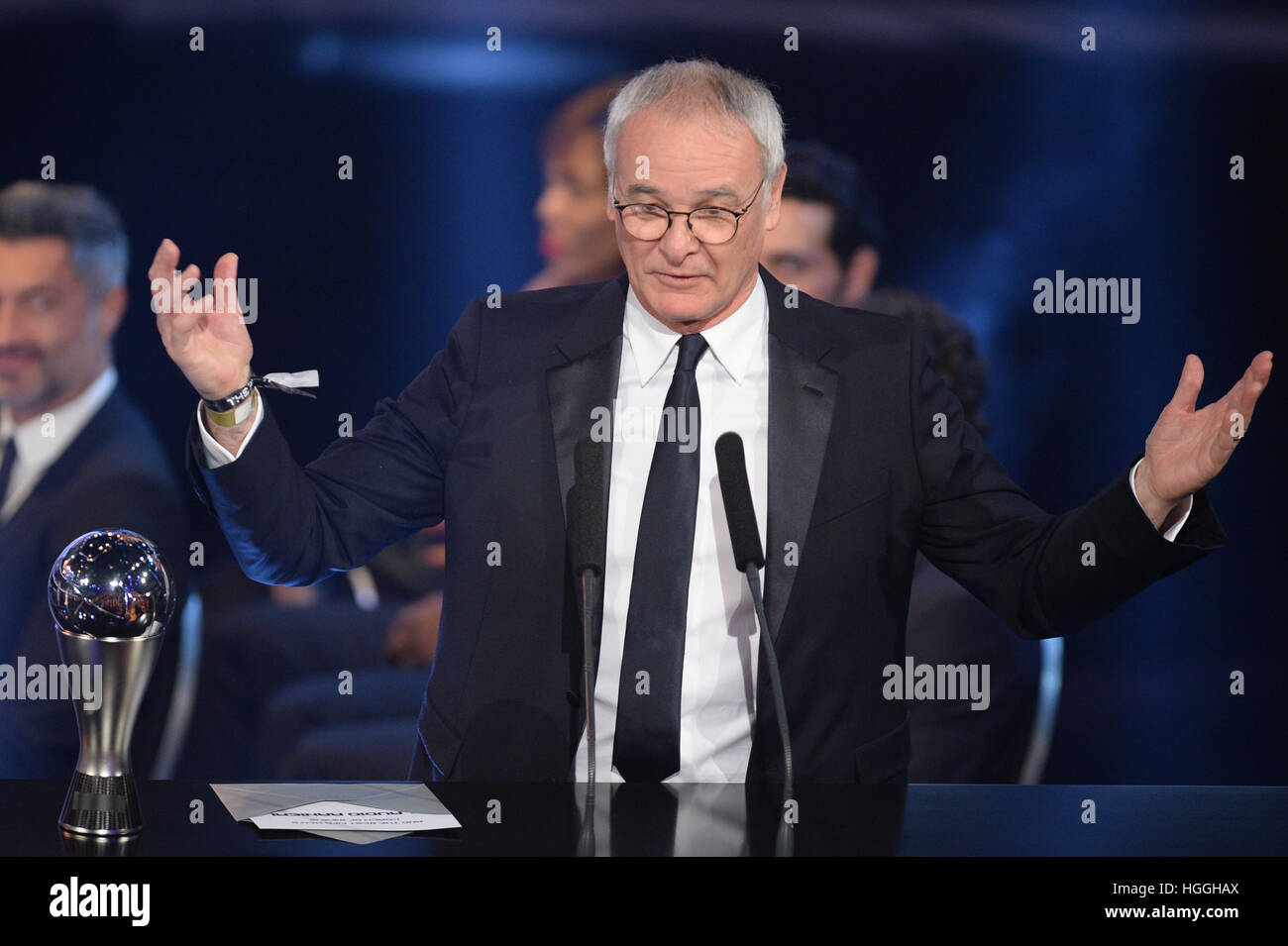 Zurich, Switzerland. 9th Jan, 2017. Italian coach Claudio Ranieri of FC ...