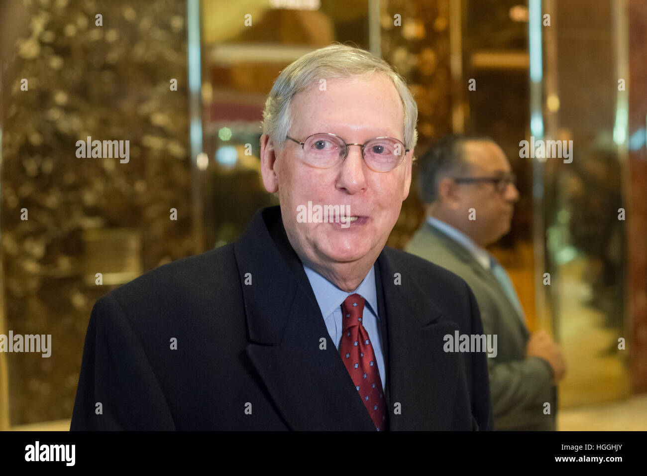 New York, USA. 9th January, 2017. Following his meeting with President ...