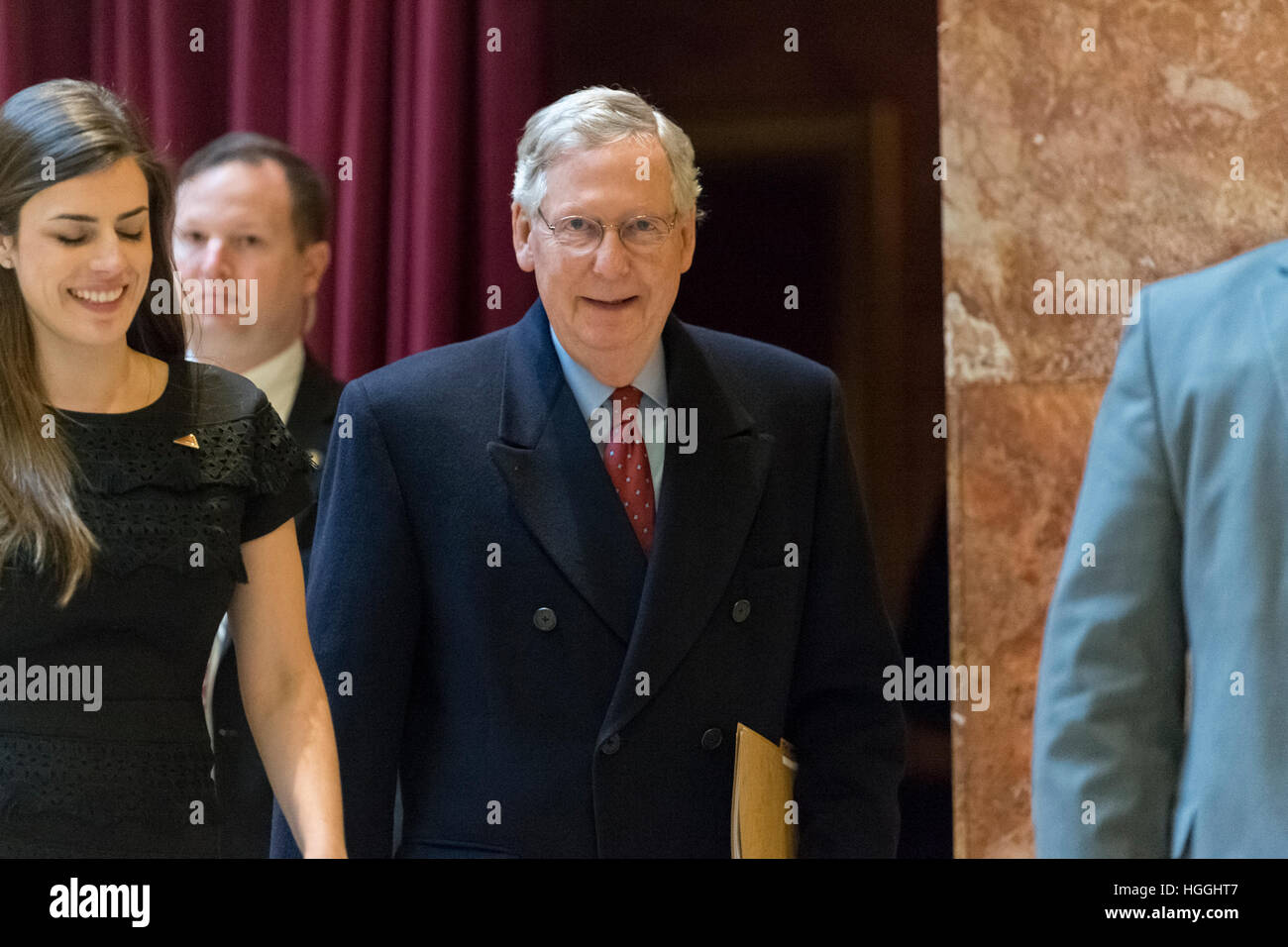 New York, USA. 9th January, 2017. Senate Majority Leader Mitch ...