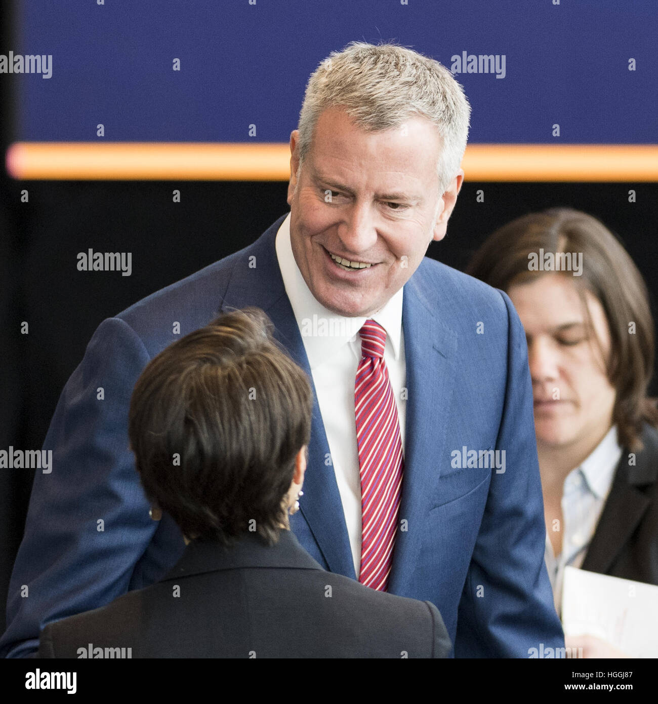 New York City, New York, USA. 9th Jan, 2017. New York City mayor BILL ...