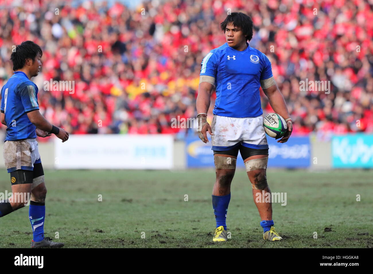 Tokyo, Japan. 9th Jan, 2017. (L-R) Atsushi Yumoto, Tevita Tatafu ...