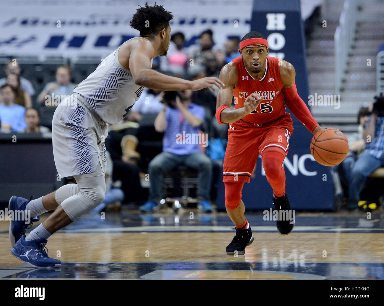 Washington, DC, USA. 9th Jan, 2017. St. John's guard MARCUS LOVETT (15 ...