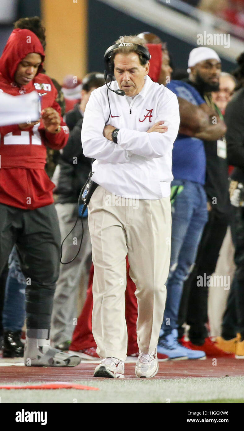 Nick saban on sidelines hi-res stock photography and images - Alamy