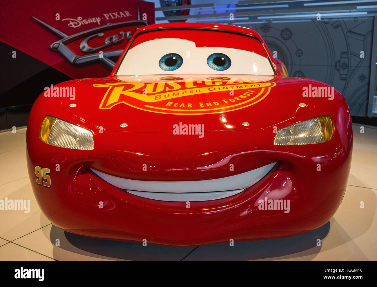 Detroit, USA. 9th Jan, 2017. DISNEY PIXAR unveils life-size Cars 3 ...