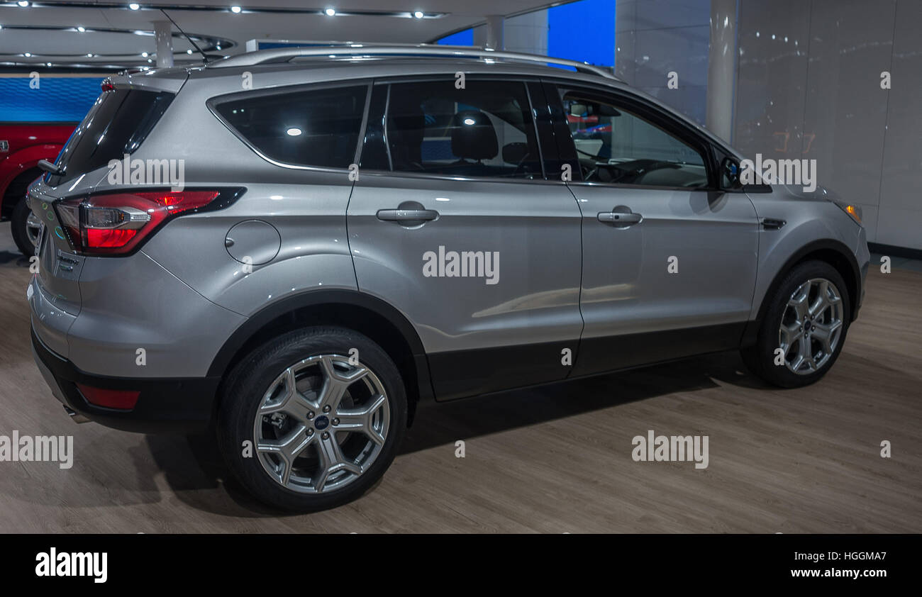 Detroit, USA. 9th Jan, 2017. The FORD ESCAPE dazzles at the North ...