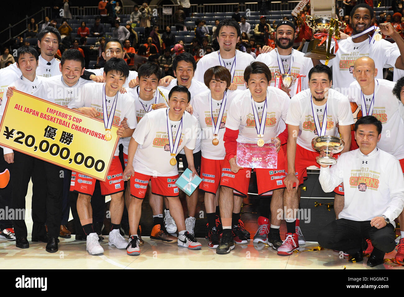 Tokyo, Japan. 9th Jan, 2017. Chiba Jets team group Basketball : All ...