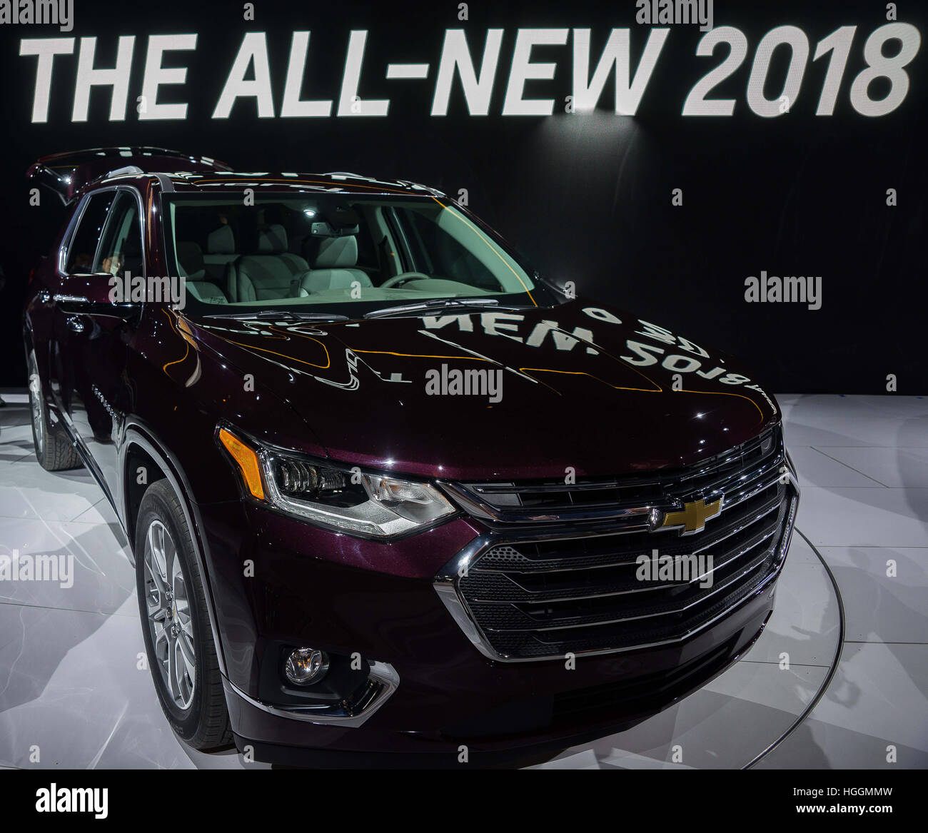 Detroit, USA. 9th Jan, 2017. The CHEVROLET TRAVERSE dazzles at the ...