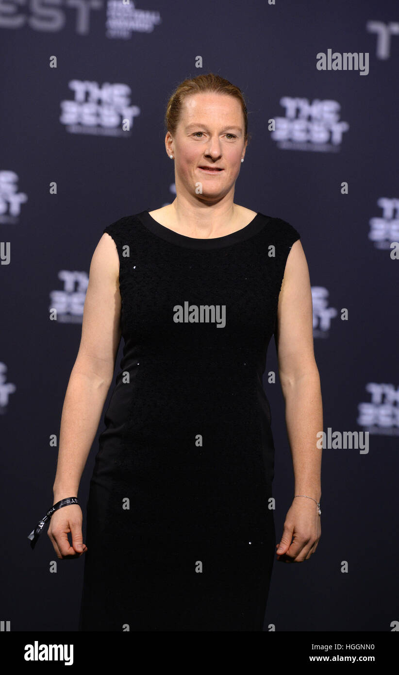 Zurich, Switzerland. 9th Jan, 2017. German footballer Melanie Behringer ...