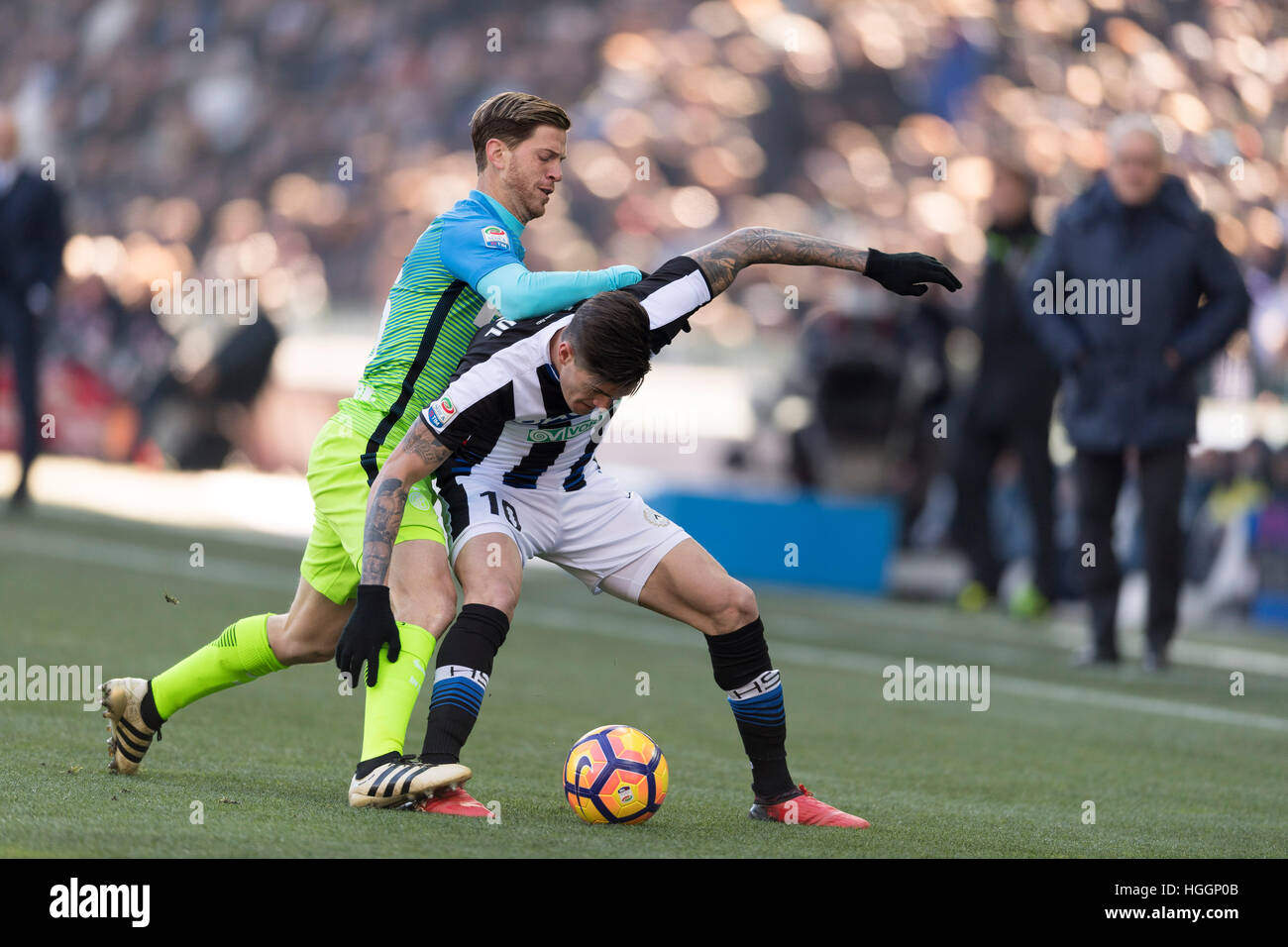 Cristian Ansaldi (Inter), Rodrigo De Paul (Udinese), JANUARY 8, 2016 ...