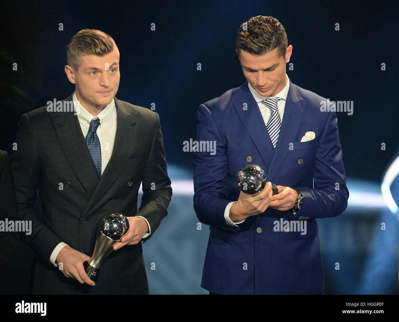 Zurich, Switzerland. 09th Jan, 2017. Toni Kroos and Cristiano Ronaldo ...