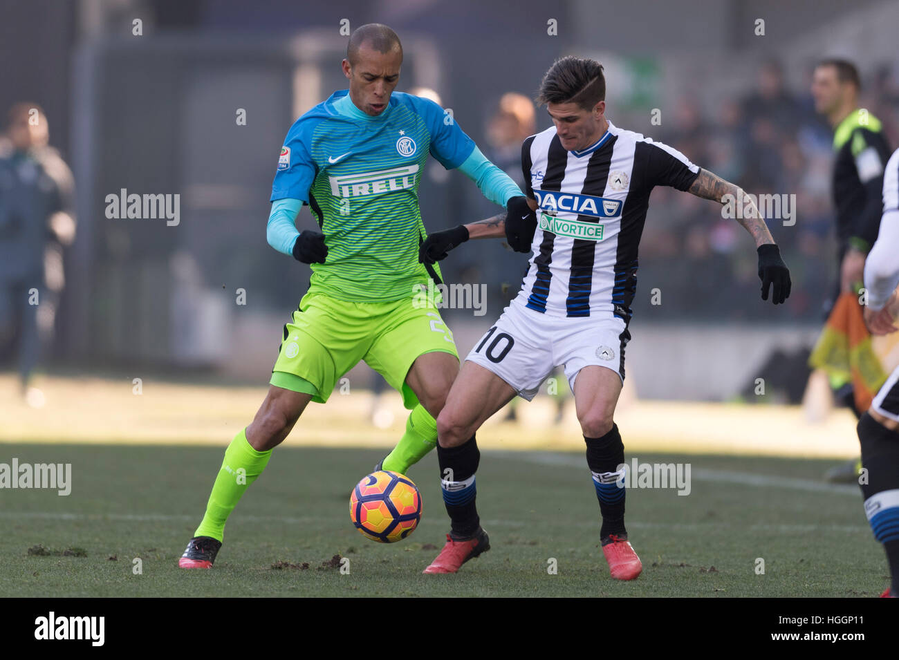 Joao Miranda (Inter), Rodrigo De Paul (Udinese), JANUARY 8, 2016 ...