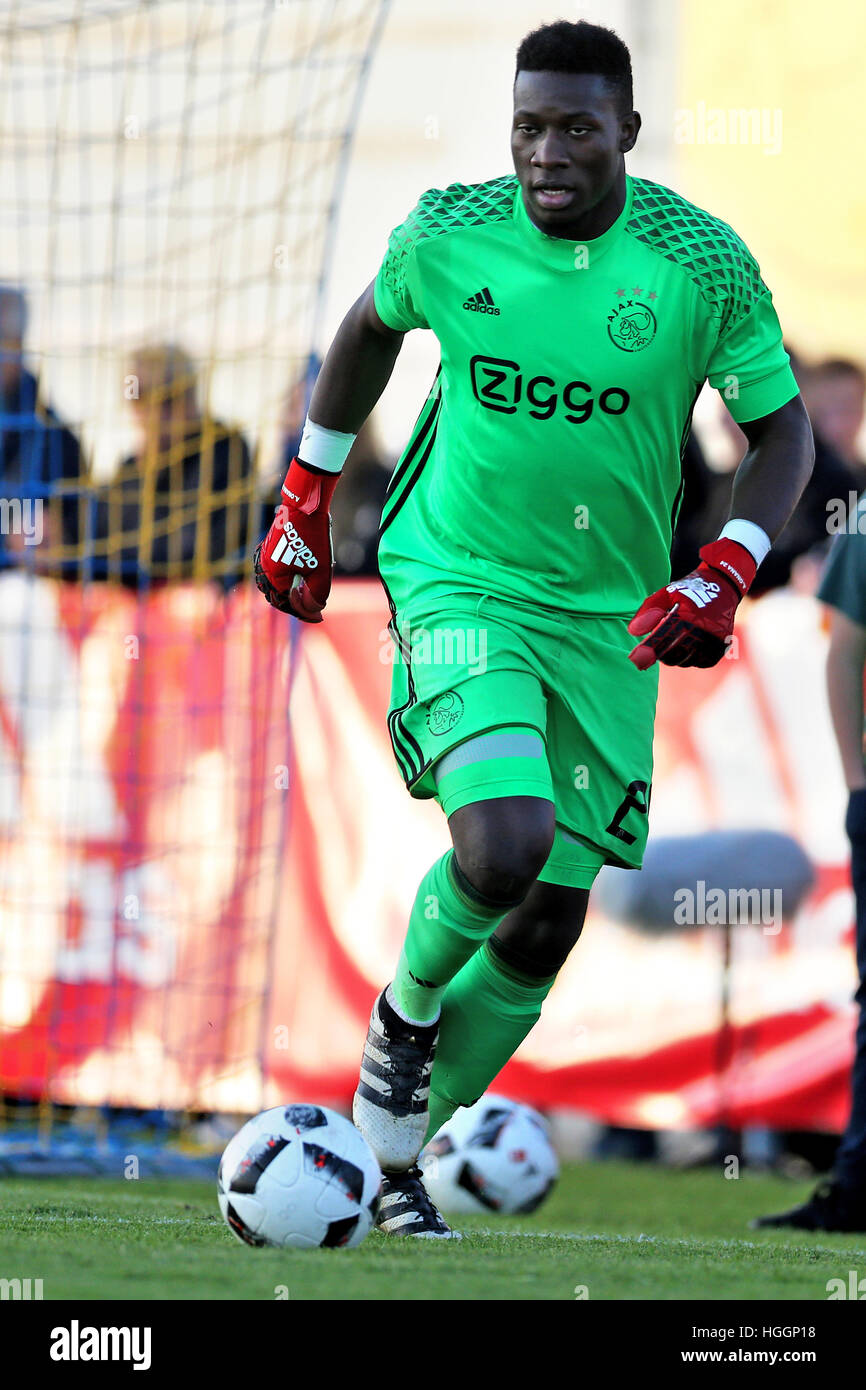 Ferreiras, Portugal. 7th Jan, 2017. Amsterdam goalkeeper Andre Onana in ...
