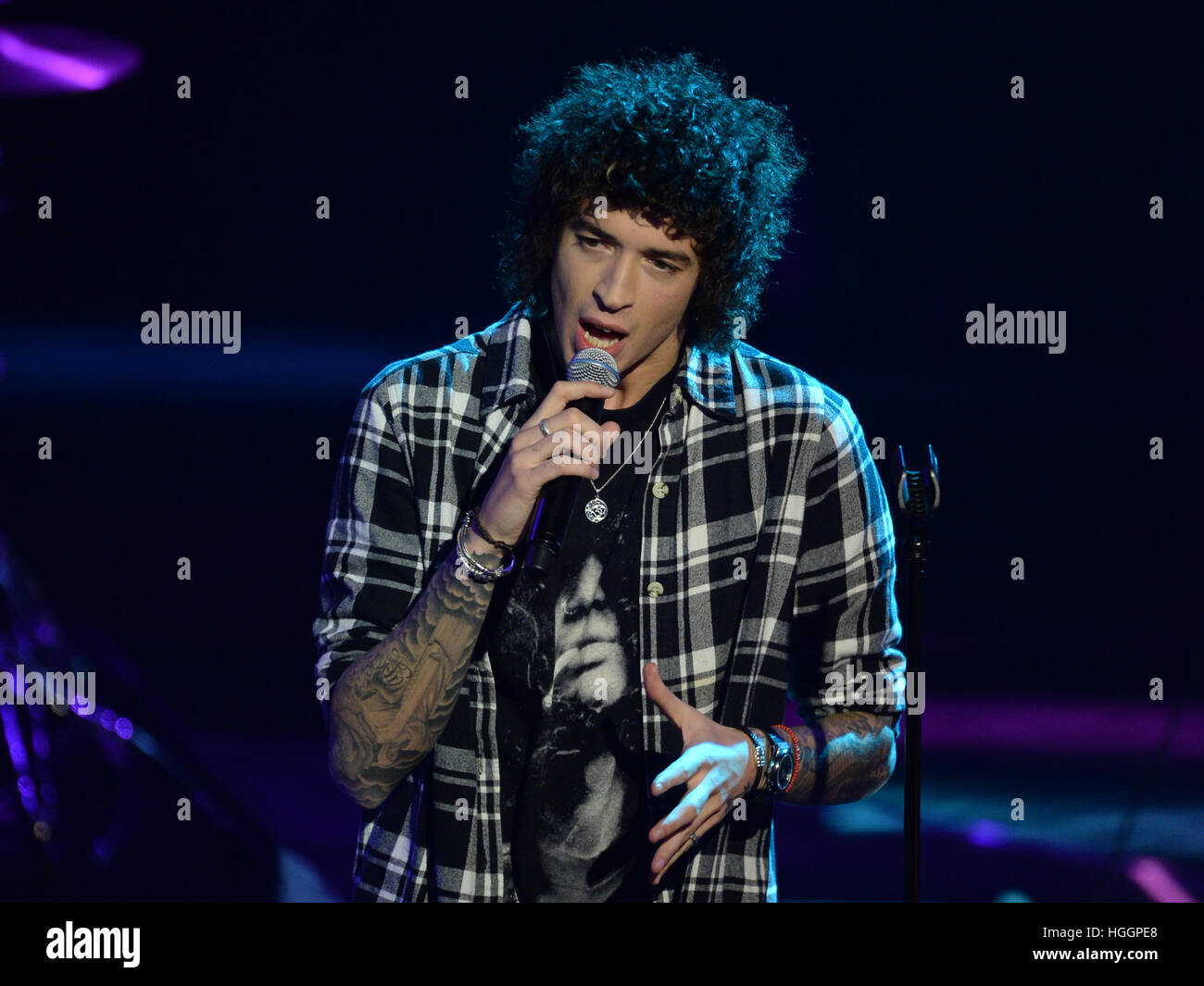 Zurich, Switzerland. 9th Jan, 2017. British singer Julian Perretta ...