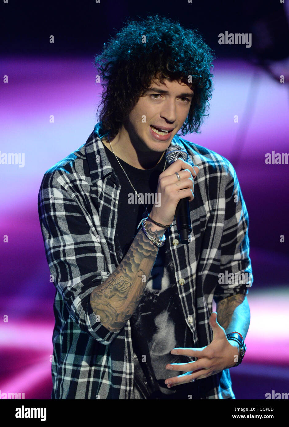 Zurich, Switzerland. 9th Jan, 2017. British singer Julian Perretta ...