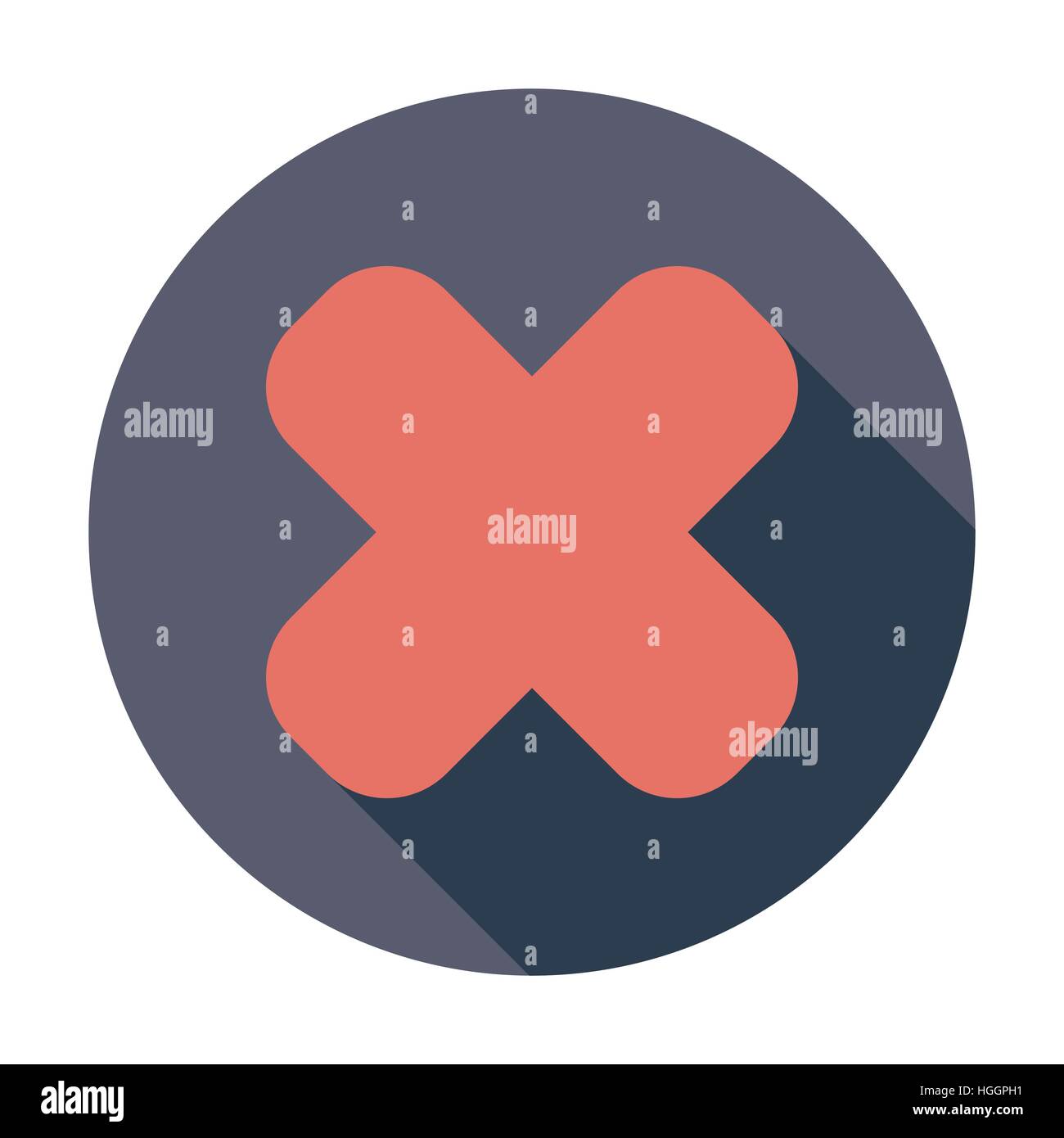 Delete button. Single flat color icon. Vector illustration Stock Vector ...