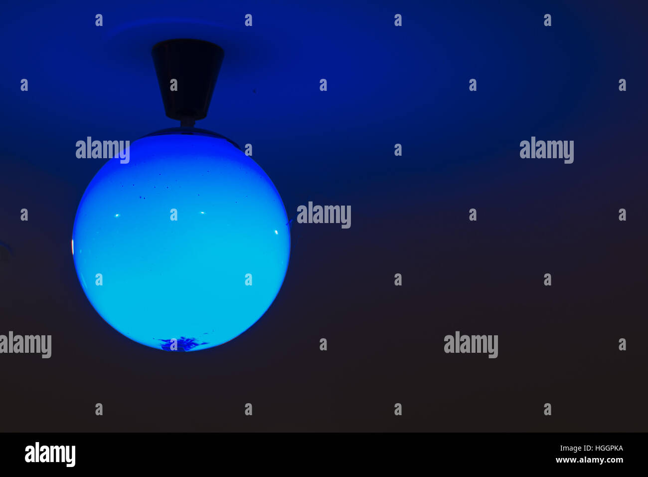 The bulbs blue lighting on Backgrounds and textures wall Stock Photo ...