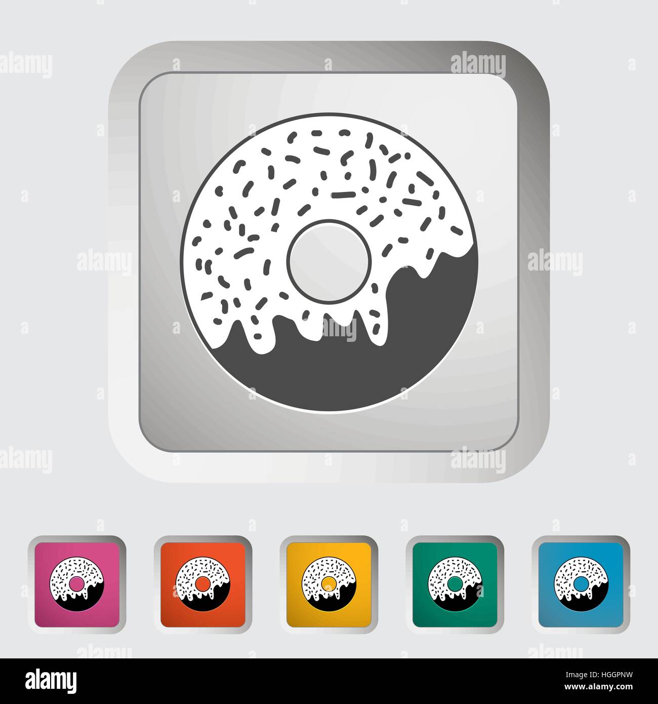 Single donut Stock Vector Images - Alamy