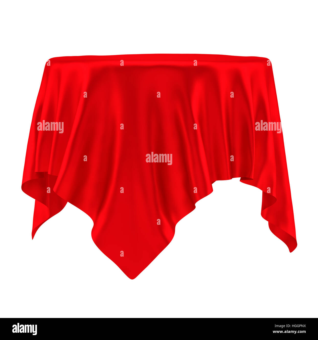 Empty round red table cloth Stock Photo - Alamy