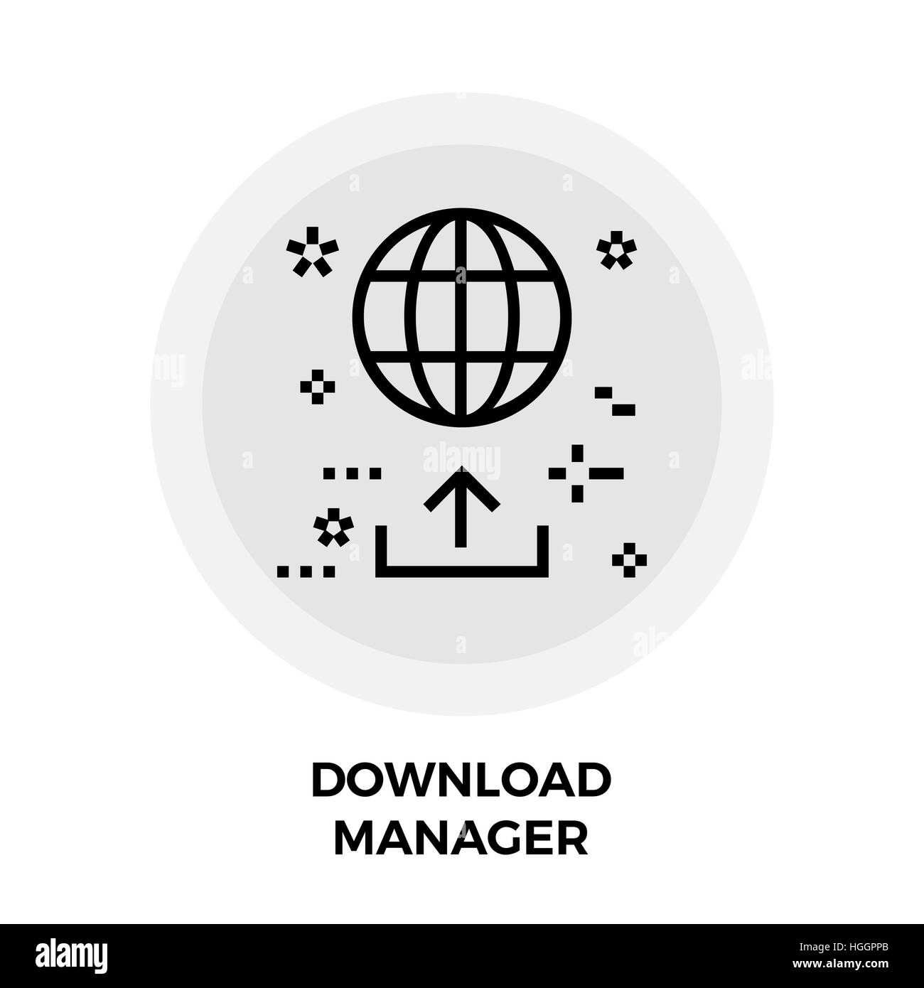 Download Manager icon vector. Flat icon isolated on the white ...