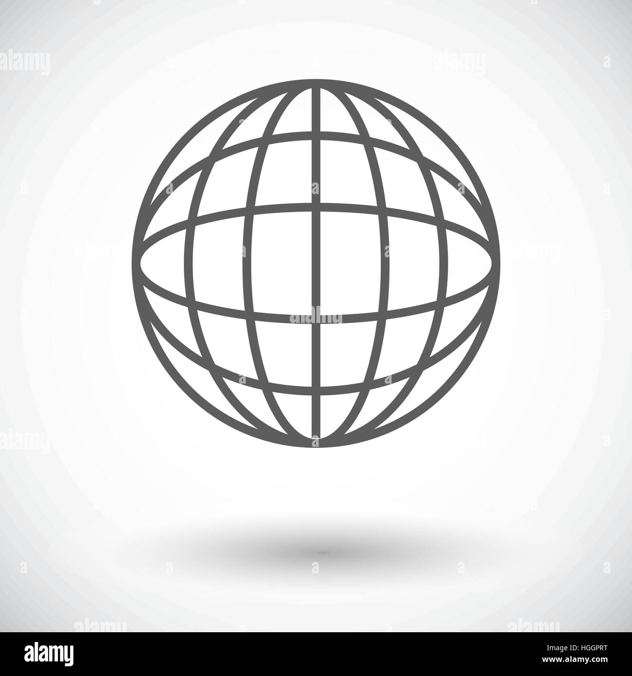 Simple World globe. Single flat icon on white background. Vector ...