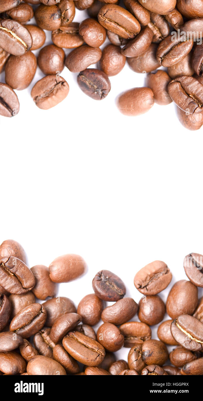 coffee beans isolated in white background Stock Photo - Alamy