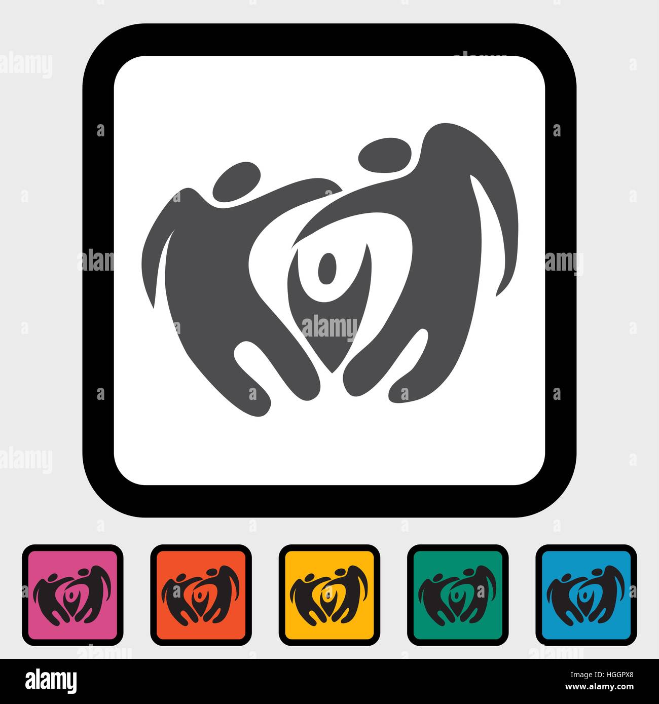 Elegant abstract family icon. Vector illustration EPS 8 Stock Vector ...