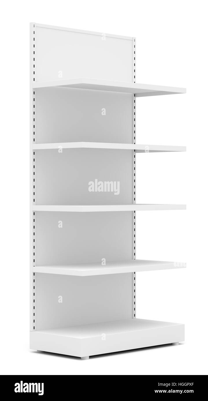 White Empty Retail Shelves Stock Photo - Alamy