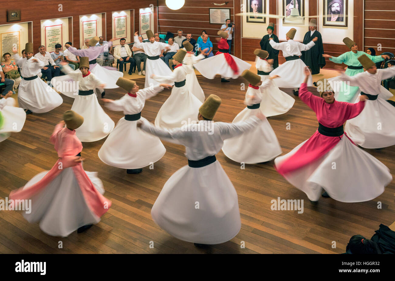 Sufi dervishes in Silivrikapi Mevlevihanesi Istanbul Turkey. Sufi ...