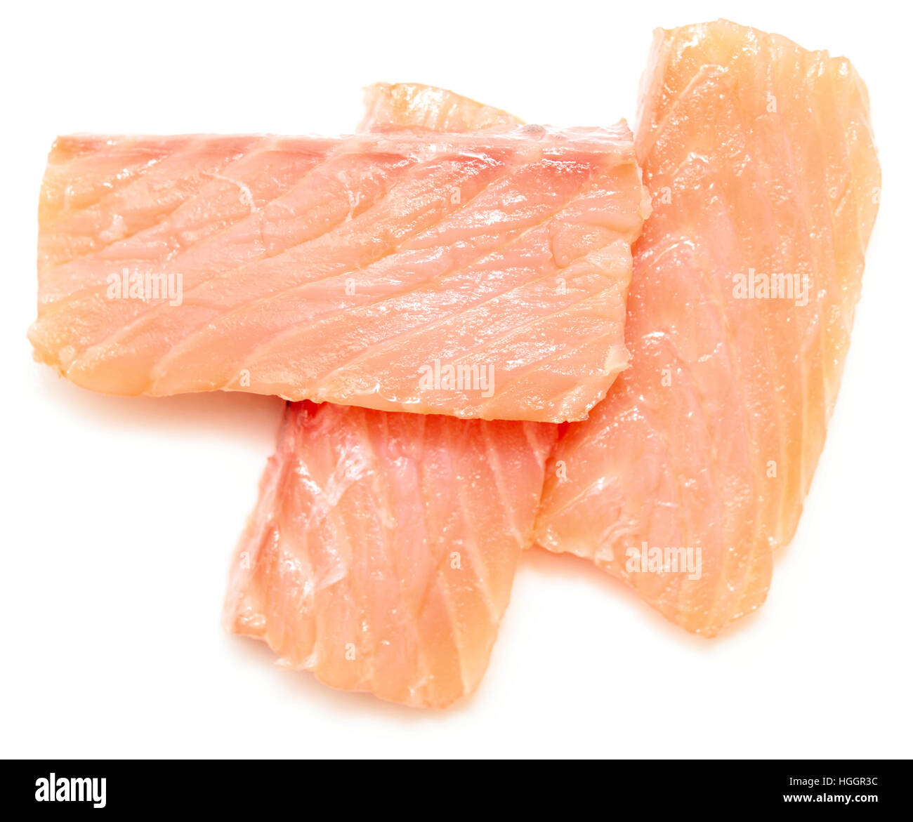 piece of red fish fillet isolated on white Stock Photo - Alamy