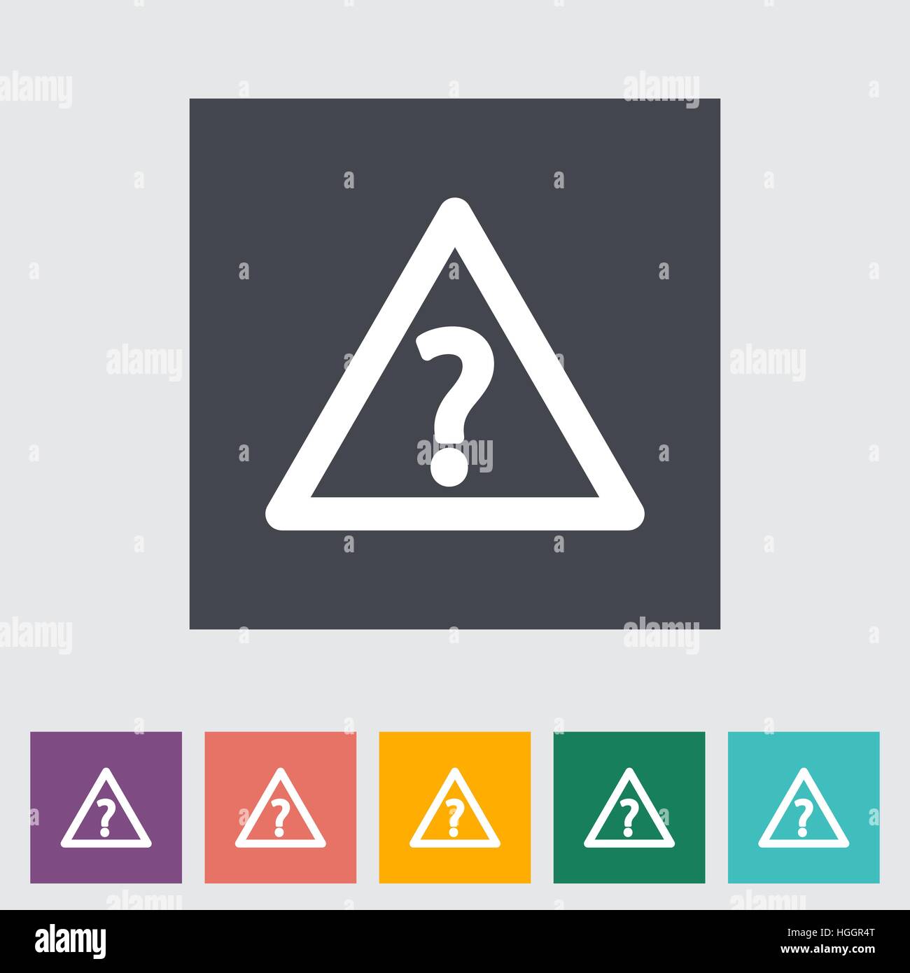 Question mark single flat icon hi-res stock photography and images - Alamy