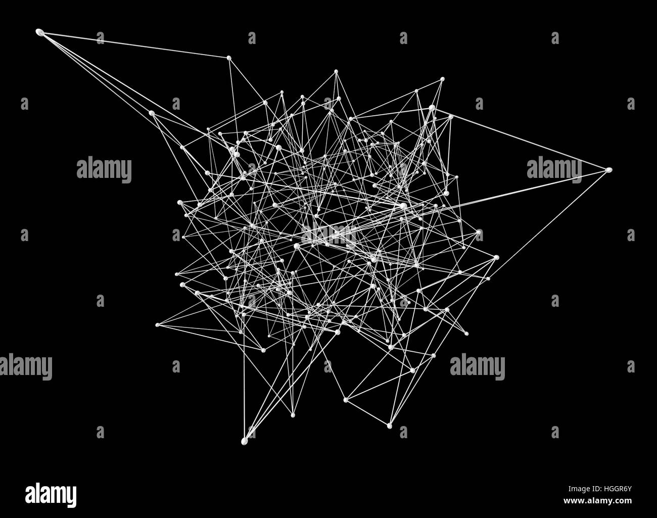 Lines and dots forming mesh Stock Photo - Alamy